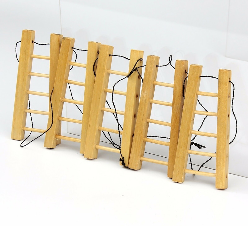 5pcs Ladders Real Birth Wood Hand Made Garden Room House | Etsy