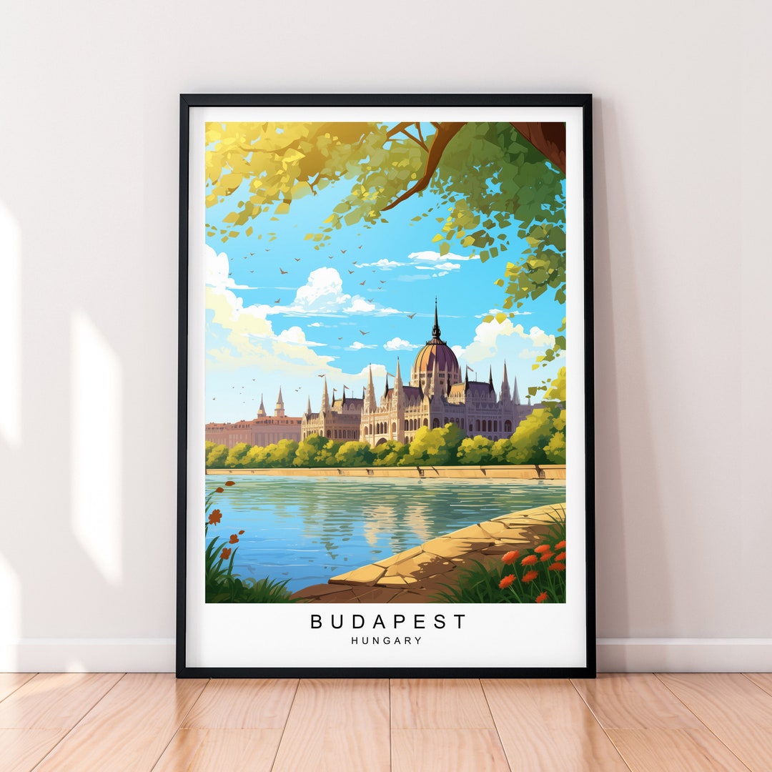 Budapest Illustration Print Budapest Hungary Travel Poster Gift ...
