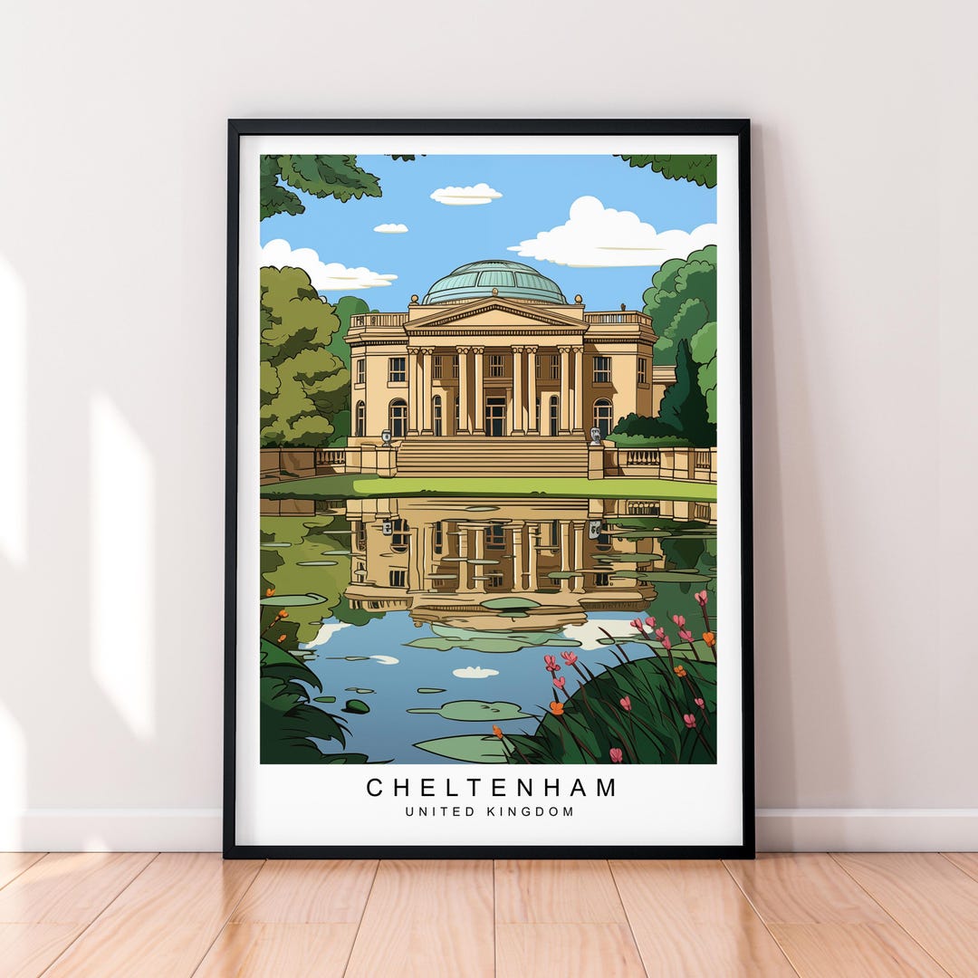 Cheltenham Art Print Illustration Cheltenham UK Poster Wall Art Gift ...