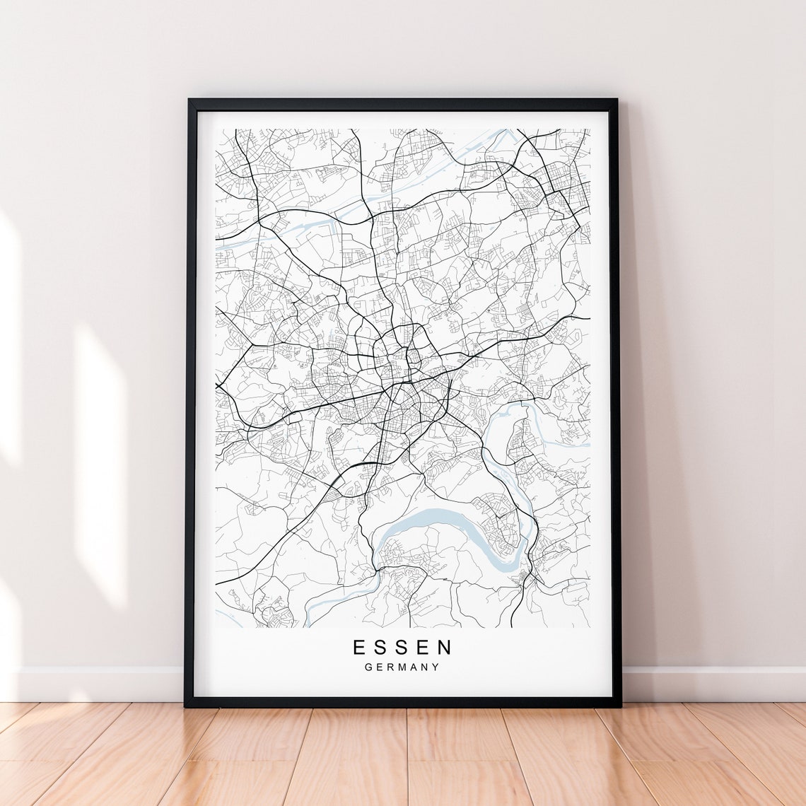 Essen City Map Germany Print Poster Minimalist Home Decor Essen Germany ...