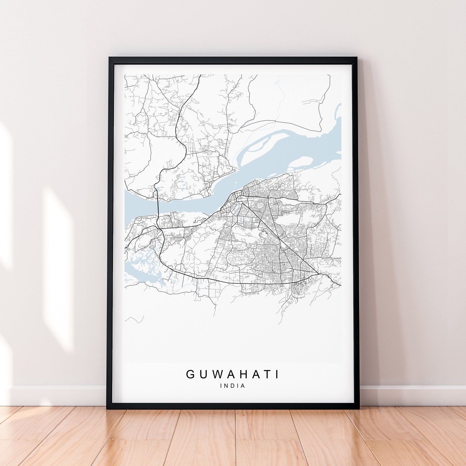 Guwahati City India Map Print Poster Minimalist Home Guwahati | Etsy