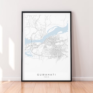 Guwahati City India Map Print Poster Minimalist Home Guwahati India ...