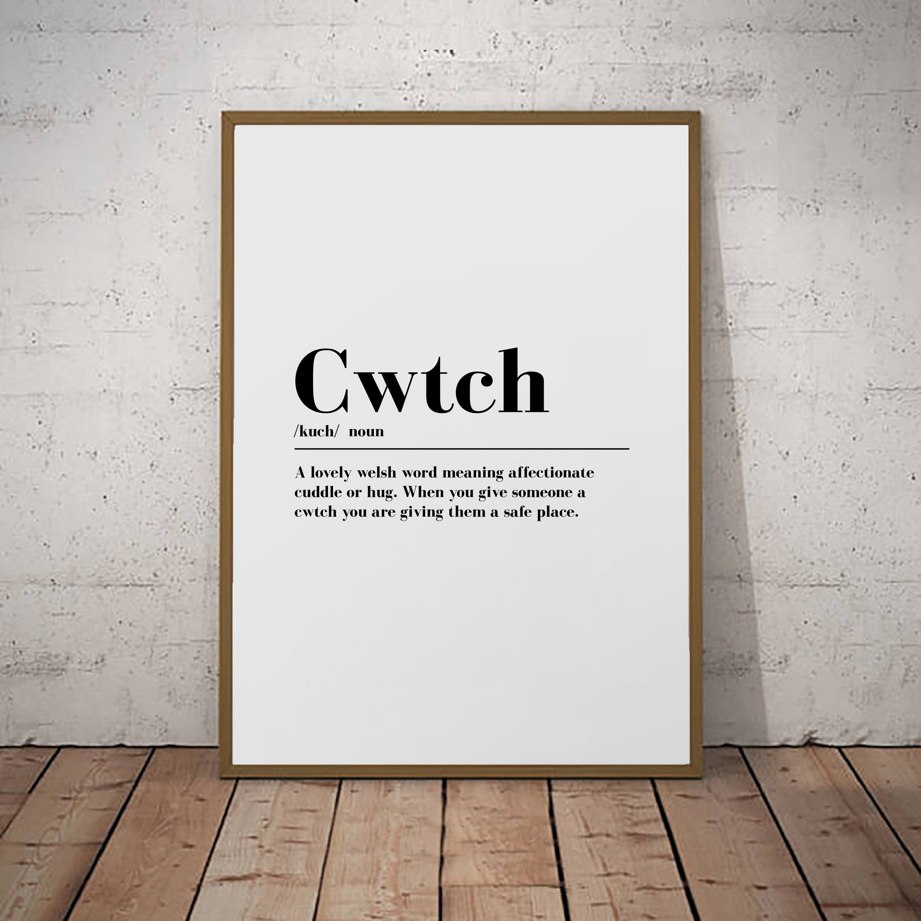 Cwtch Print Welsh Definition Poster Wall Art Minimalist Print - Etsy