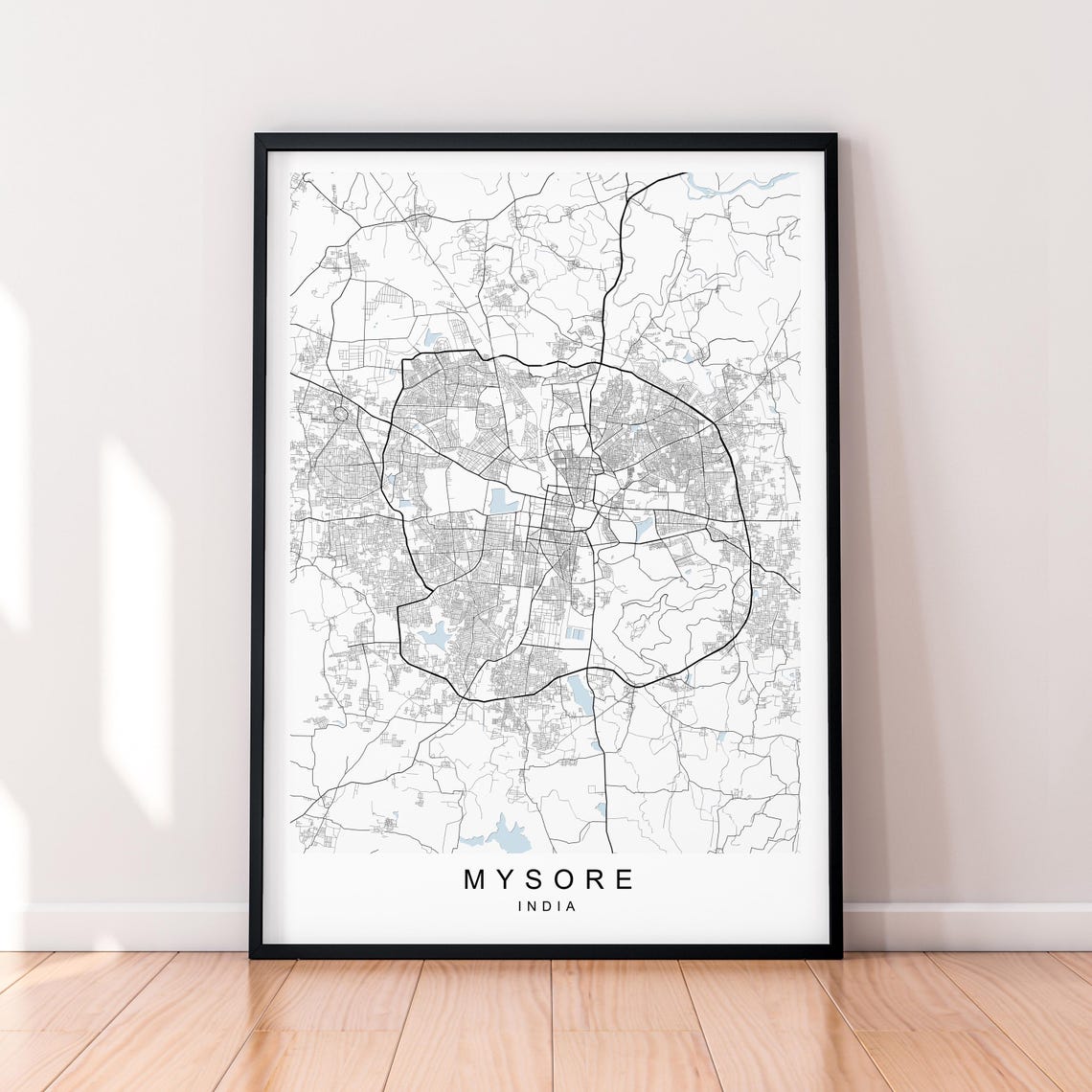 Mysuru India Map Illustration Print Poster Unframed Art - Etsy