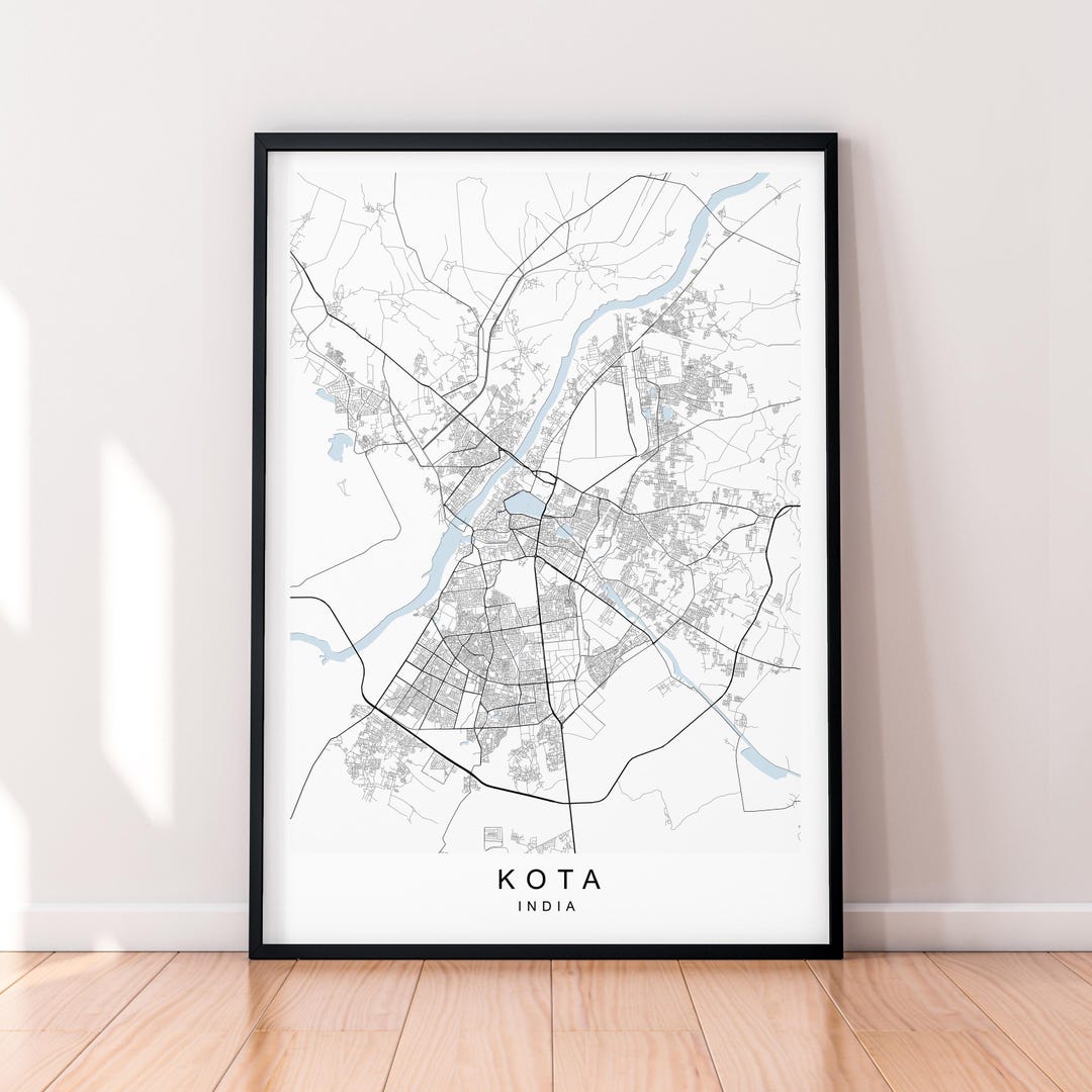 Kota India Map Illustration Print Poster Unframed Art - Etsy