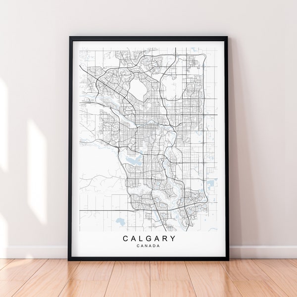 Calgary City Map - Etsy Canada