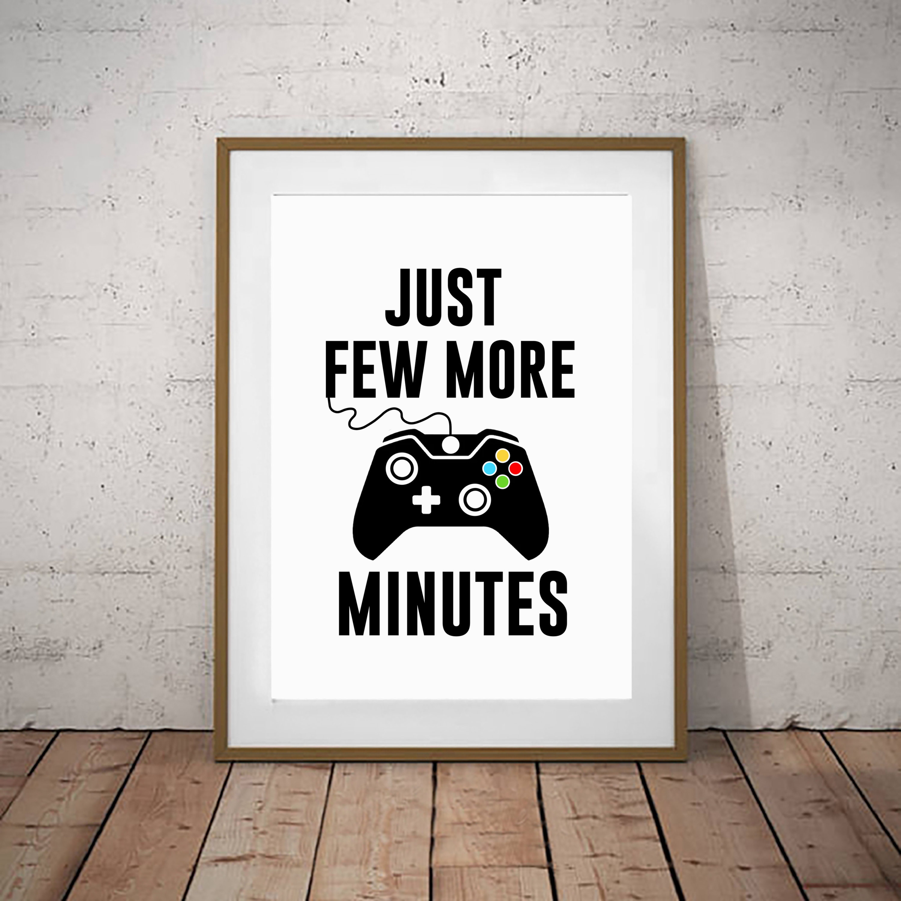 Set of 6 Gaming Prints Posters Kids Children X Game Room Wall Art ...