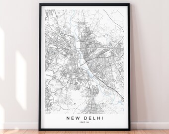 Bangalore City India Map Print Poster Minimalist Home | Etsy
