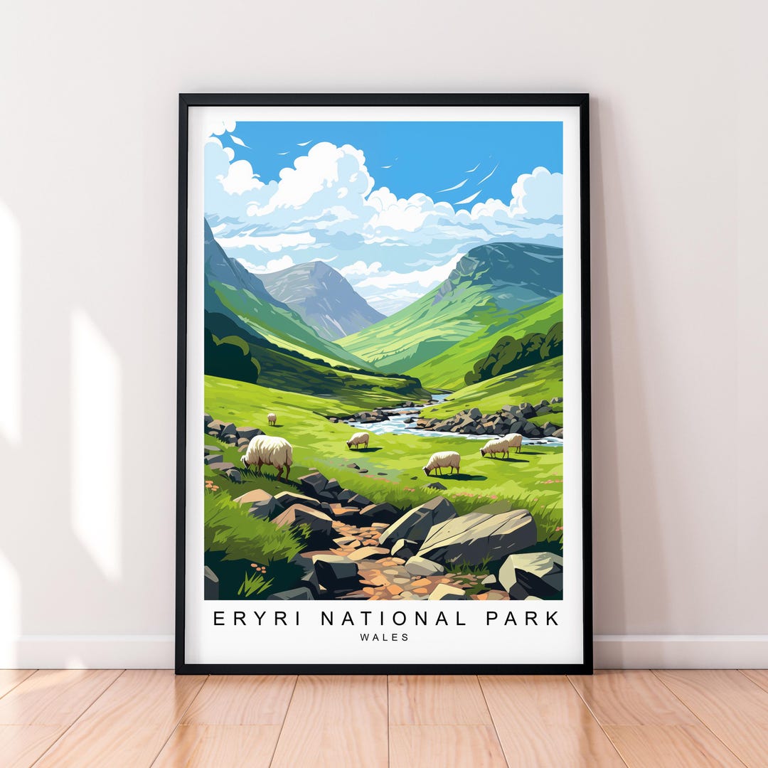 Snowdonia Eryri National Park Art Print Illustration Eryri National ...