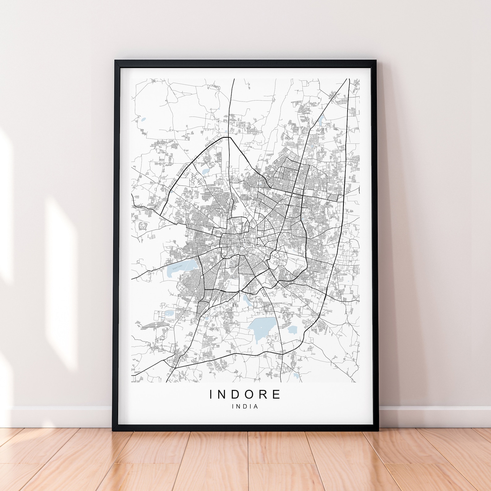 Indore City India Map Print Poster Minimalist Home Indore - Etsy