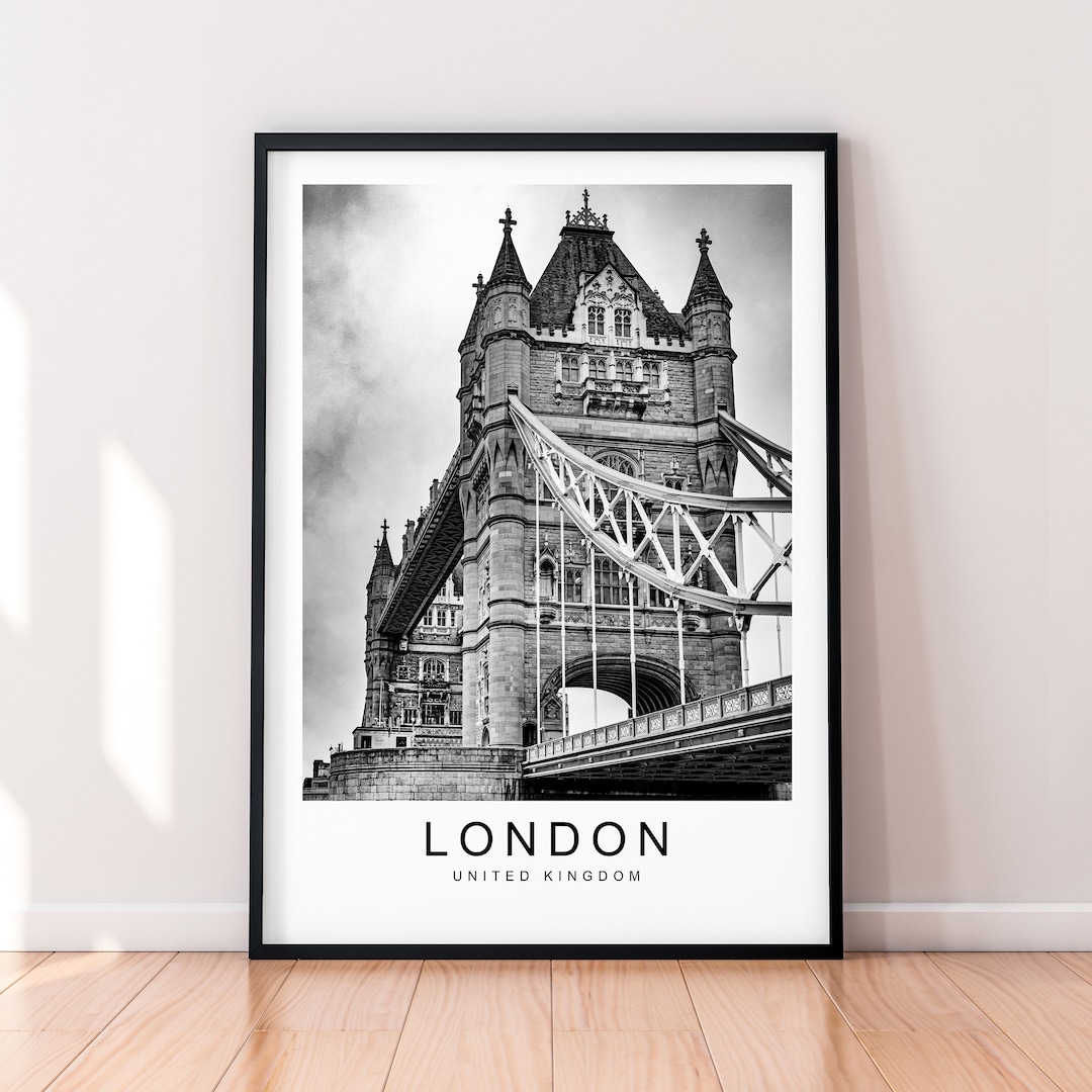 London Bridge Print Minimalist Home Travel Poster Wall Decor - Etsy