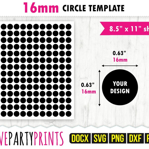 16mm Circle Template - Etsy
