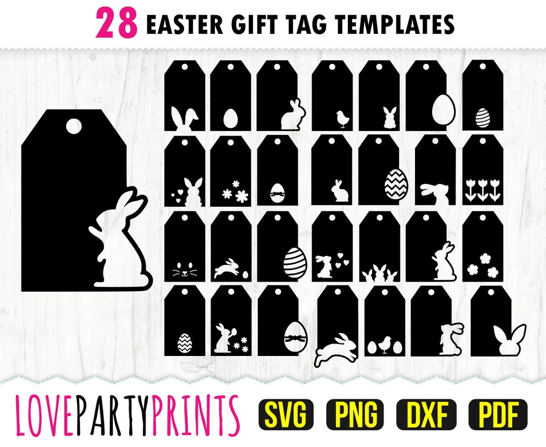 Easter Gift Tag SVG PNG PDF Dxf, Gift Tags Svg, Gift Tags Bundle Svg ...