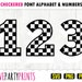 RACING CHECKERED ALPHABET and Numbers Svg, Png and Pdf Files, 300dpi ...