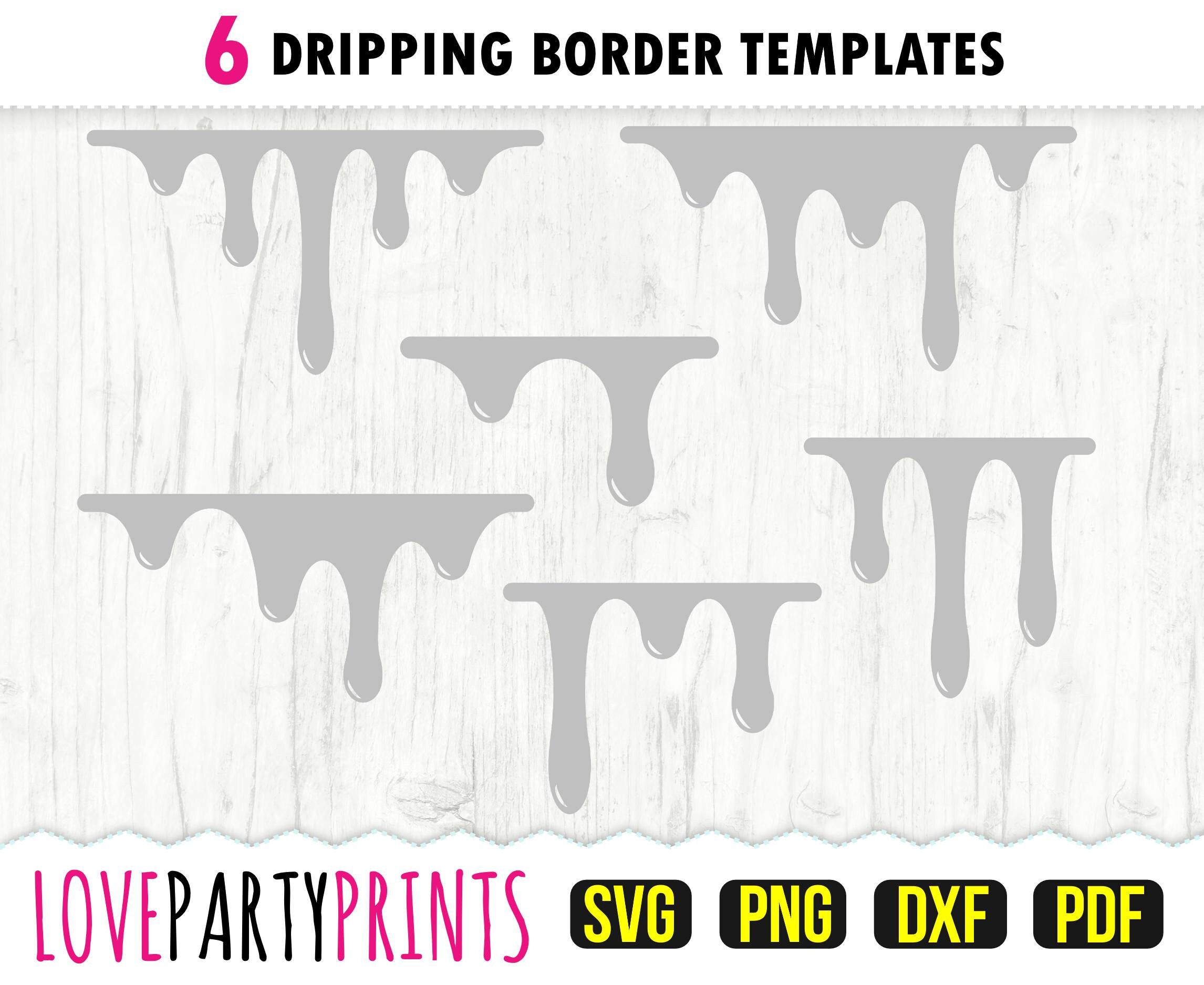 Dripping Borders Svg DXF PNG PDF Honey Drip Svg Chocolate - Etsy Canada