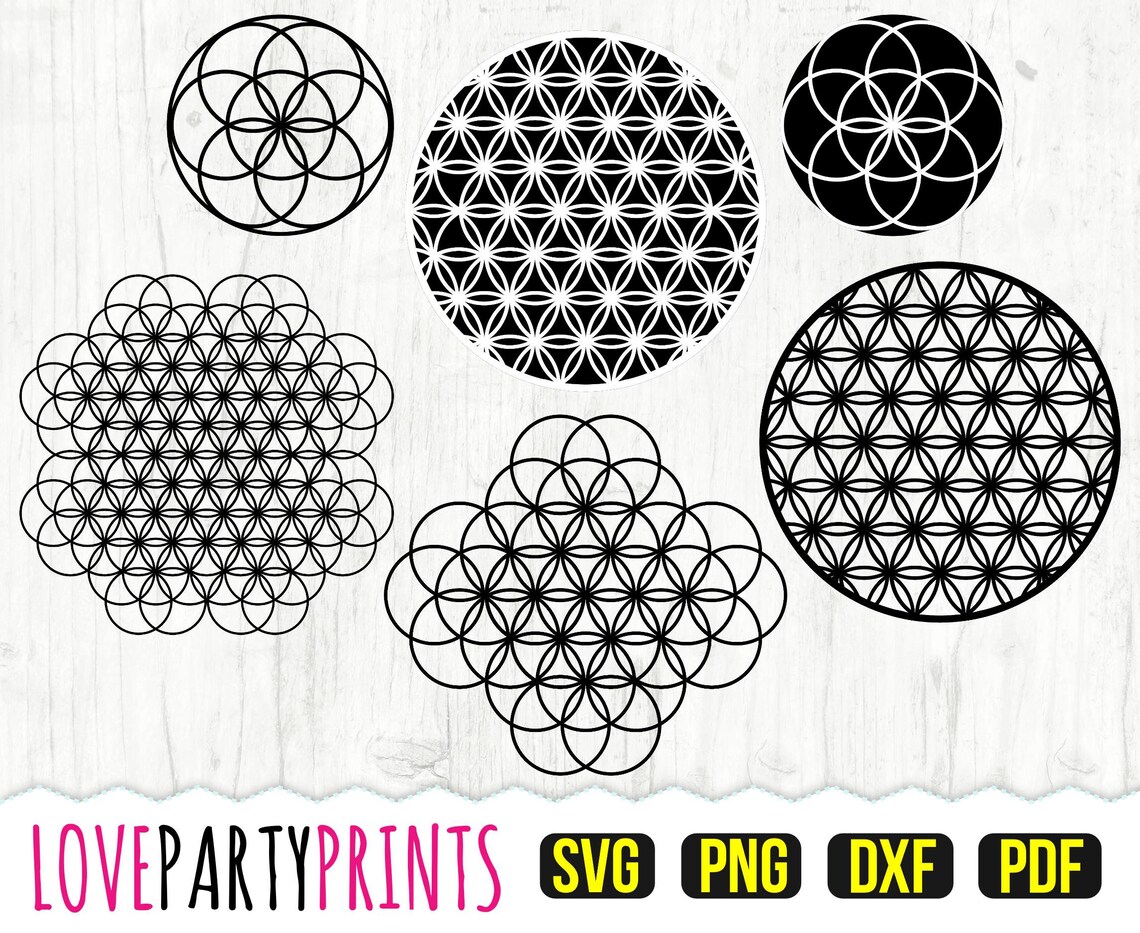 Flower of Life SVG DXF PNG Pdf Circle Pattern Svg - Etsy