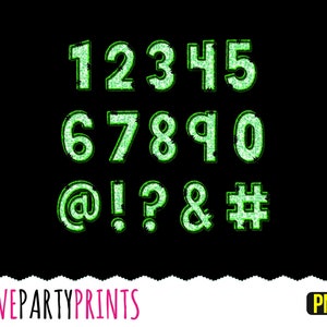 Slime Doodle Letters Numbers, Uppercase & Lowercase Alphabet, Glowing ...