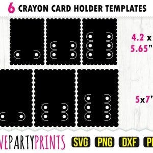 Coloring Card Svg DXF PNG PDF Colouring Card Holder - Etsy