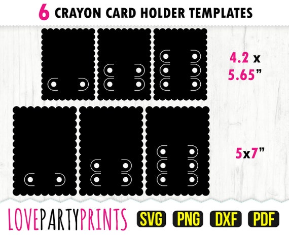 Coloring Card Svg DXF PNG PDF Colouring Card Holder - Etsy