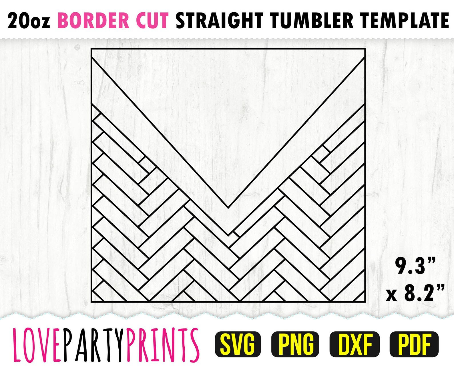 V Split Tumbler Template SVG DXF PNG Pdf 20oz Skinny - Etsy