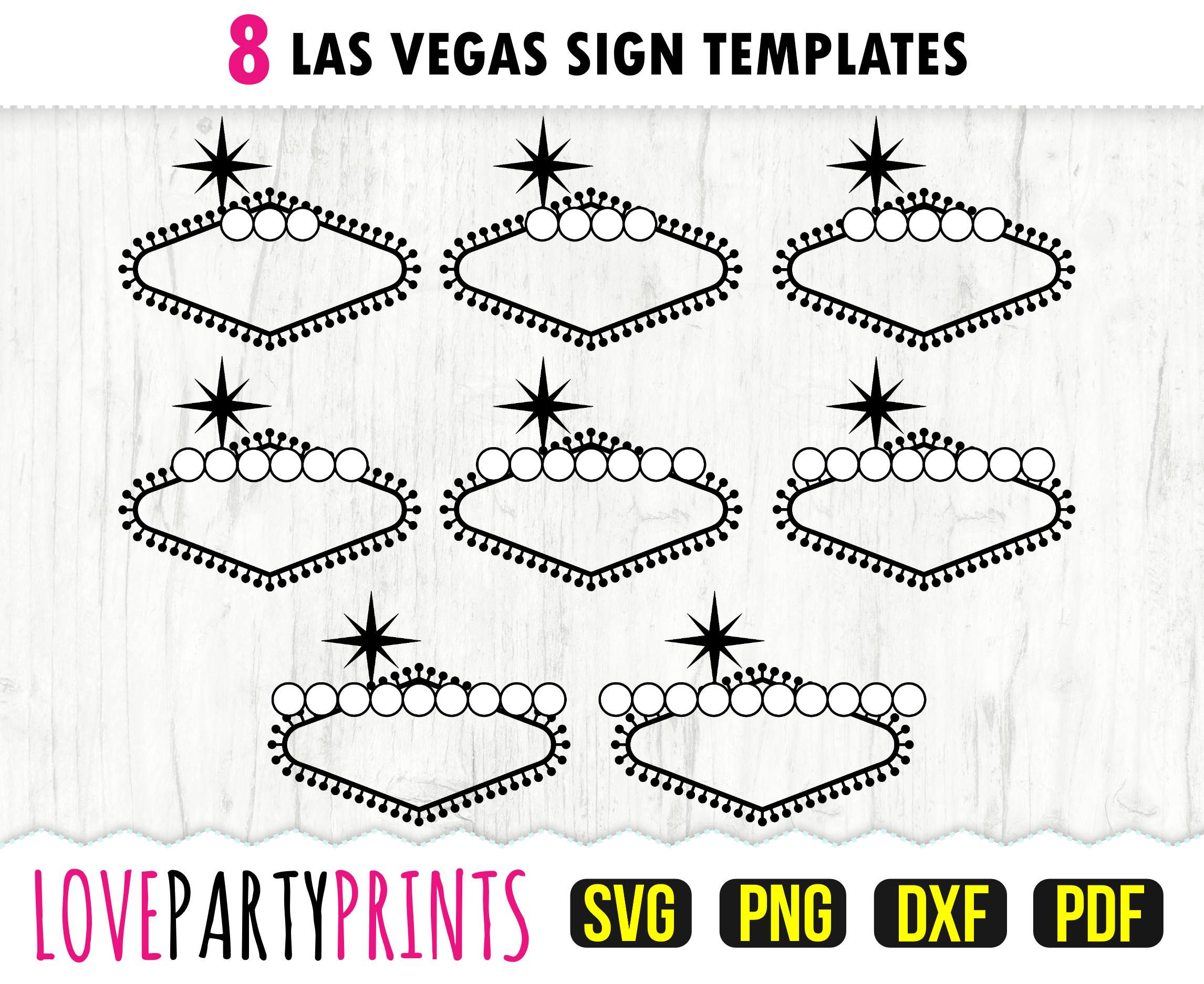 Las Vegas Sign SVG DXF PNG Pdf Blank Sign Svg Las Vegas - Etsy UK