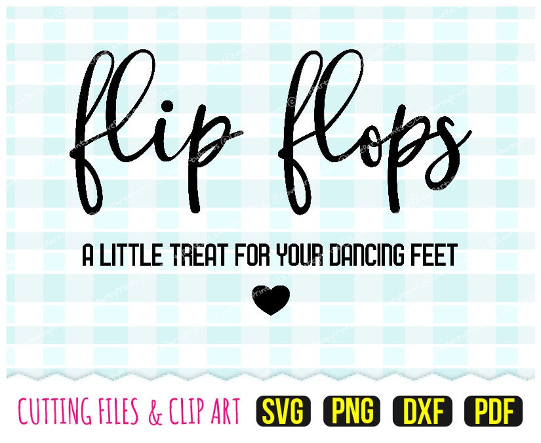 Flip Flops Sign Printable PNG & PDF - Also Includes Cutting Files DXF ...
