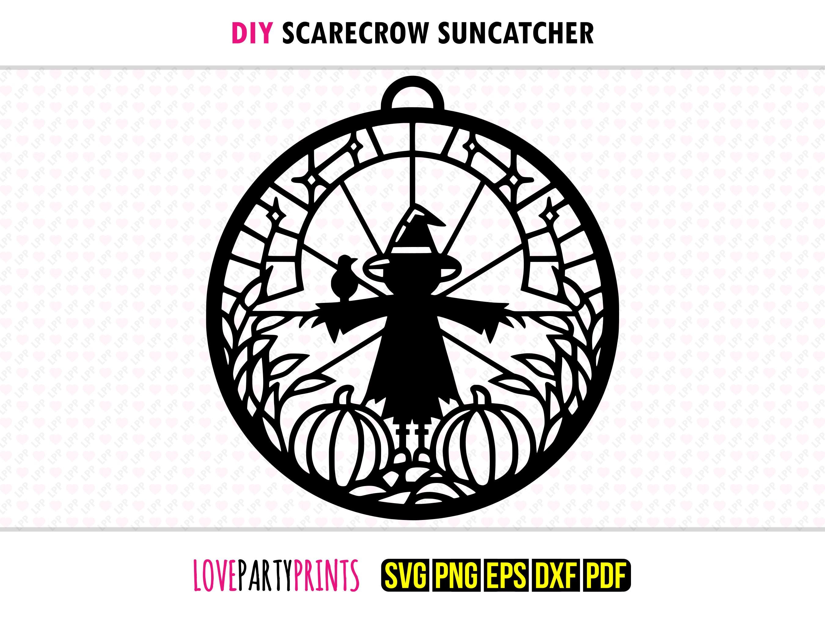 Halloween Suncatcher SVG, DXF, PNG, Pdf, Eps, Pumpkin Hanging Ornament ...