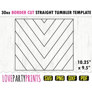V Split Template SVG, DXF, PNG, Pdf, 30 Oz Skinny Template, 30 Oz ...