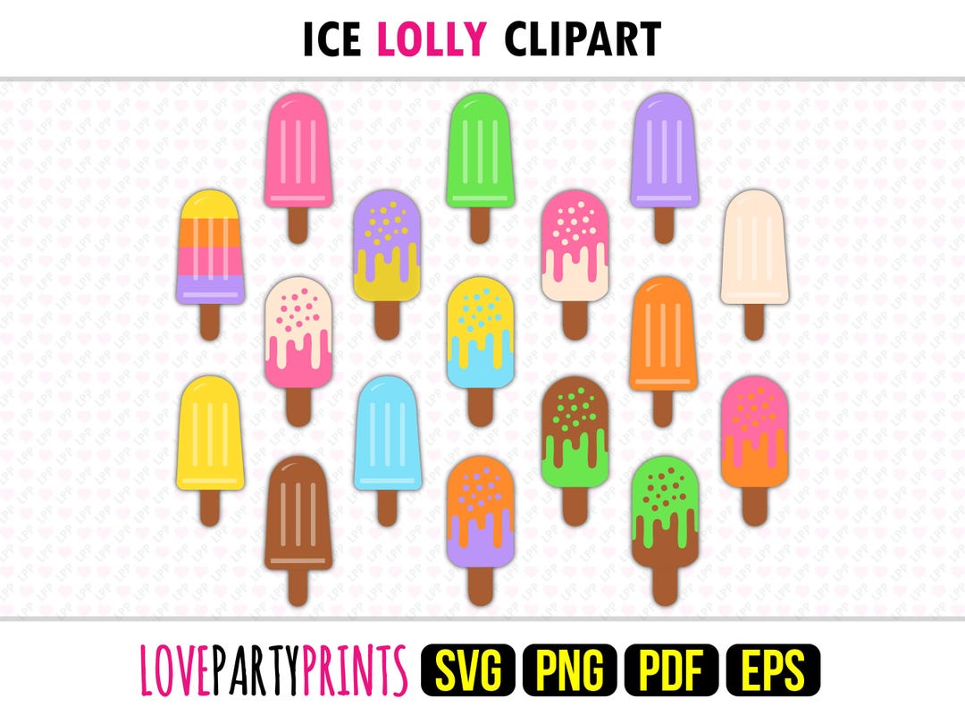 Kids Ice Lolly Clipart SVG, PNG, EPS, Pdf, Layered Vector Machine Laser ...