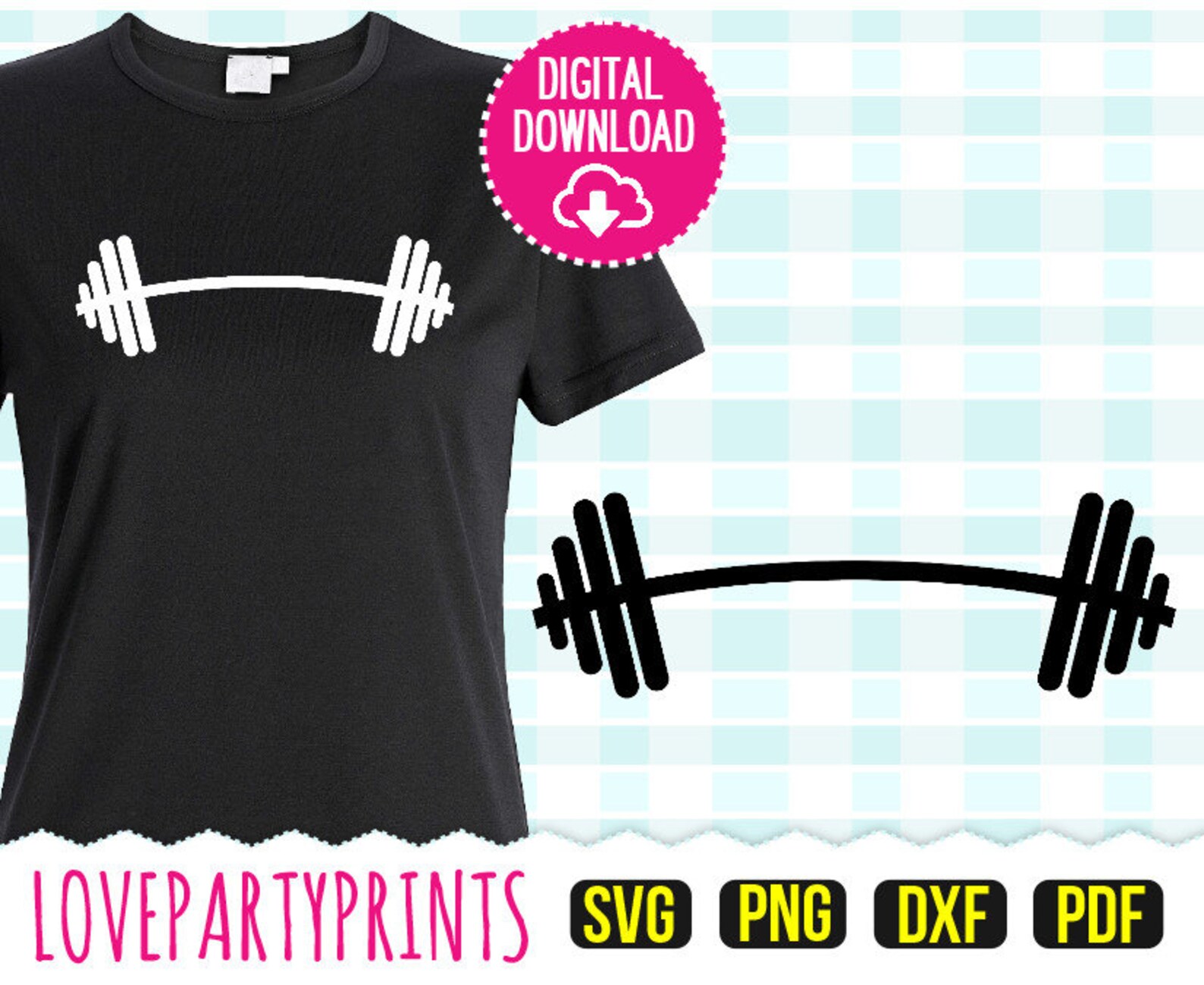Barbell Svg DXF PNG PDF Power Lifting Svg Weight Lifting - Etsy