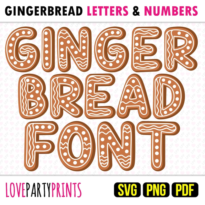 Gingerbread Banner Pdf - Etsy