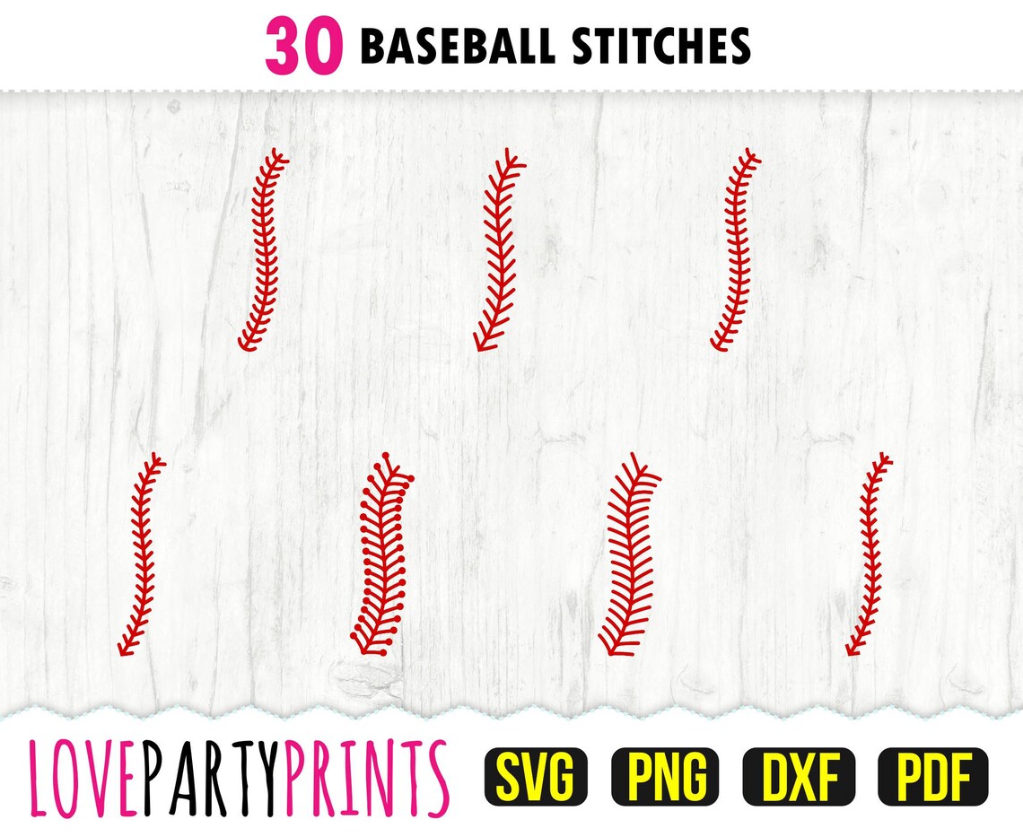 Baseball Stitches SVG DXF PNG Pdf Baseball Svg Baseball - Etsy