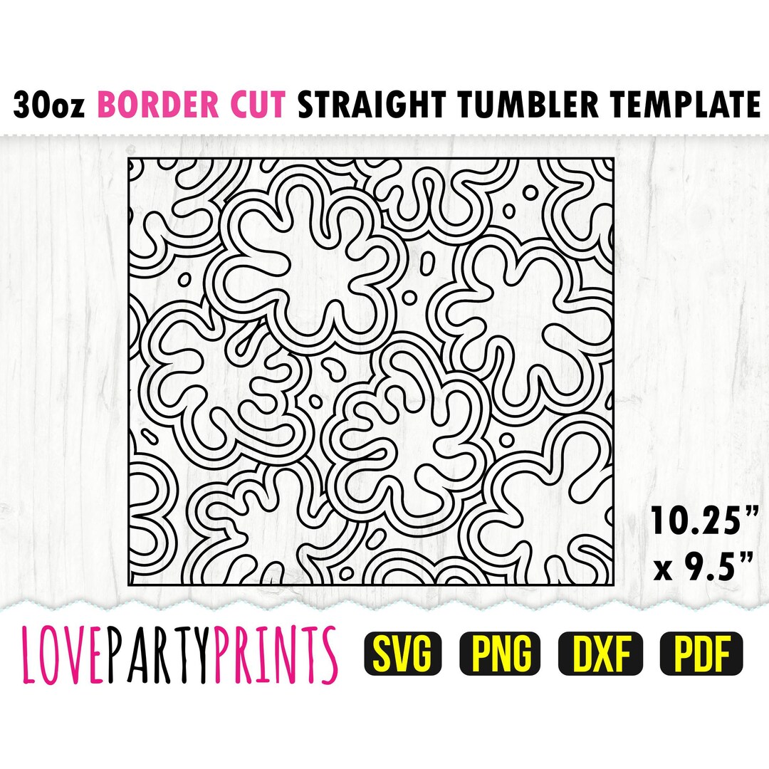 Slime Burst Tumbler SVG, DXF, PNG, Pdf, 30 Oz Skinny Tumbler Template ...