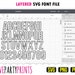 SKINNY Outline Letters and Numbers SVG, Png and Pdf Files, 300dpi High ...