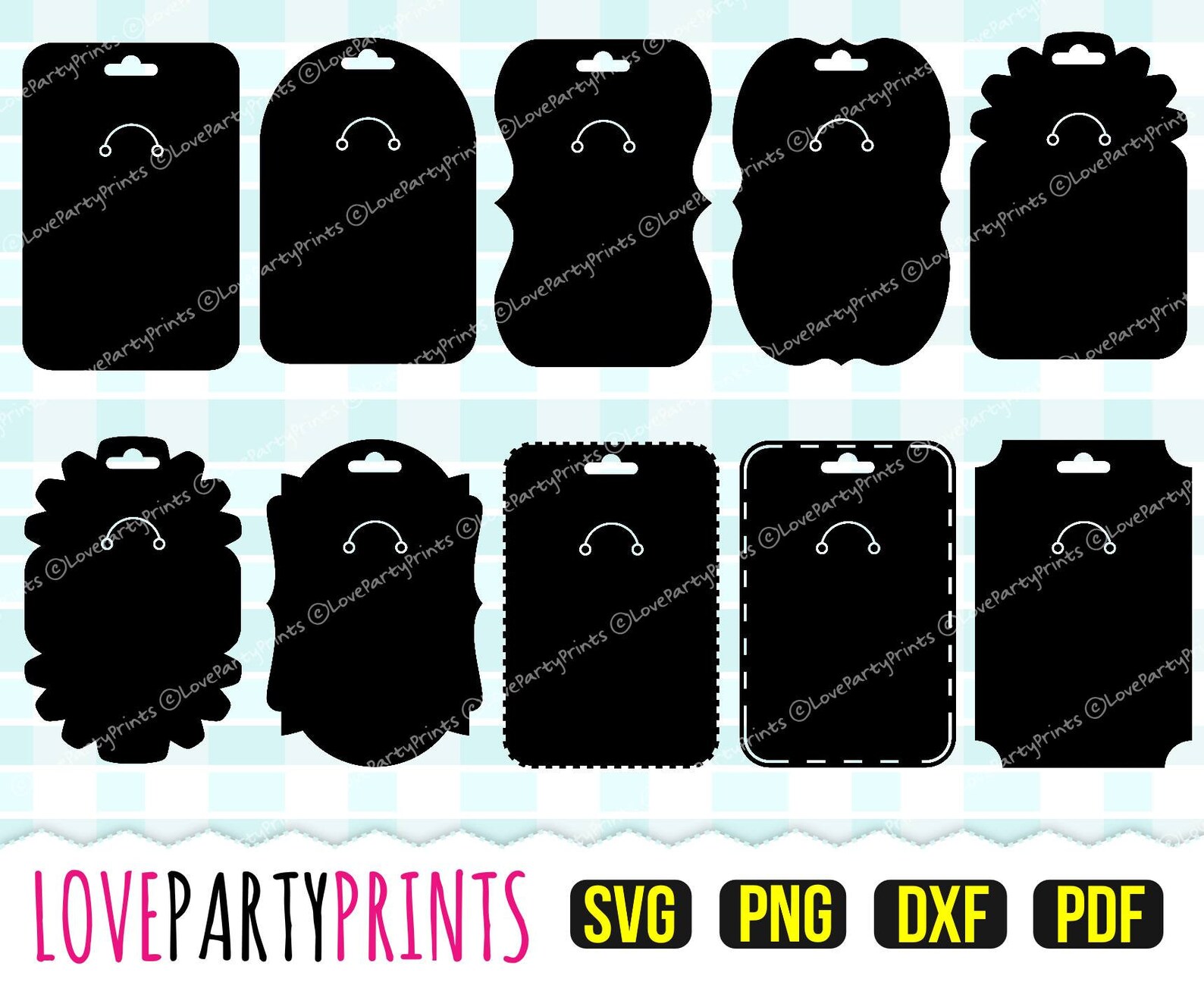 Keyring Display Card Svg DXF PNG PDF Key Ring Tag Svg | Etsy UK