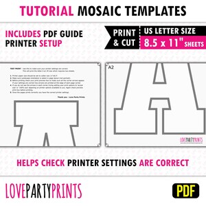 Square Letter R, Mosaic From Balloons, Mosaic Template, 1ft, 2ft, 3ft ...