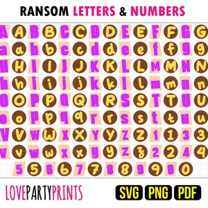 Ransom Letters Numbers Font SVG PNG Pdf, 14 Magazine Fonts BUNDLE, 868 ...