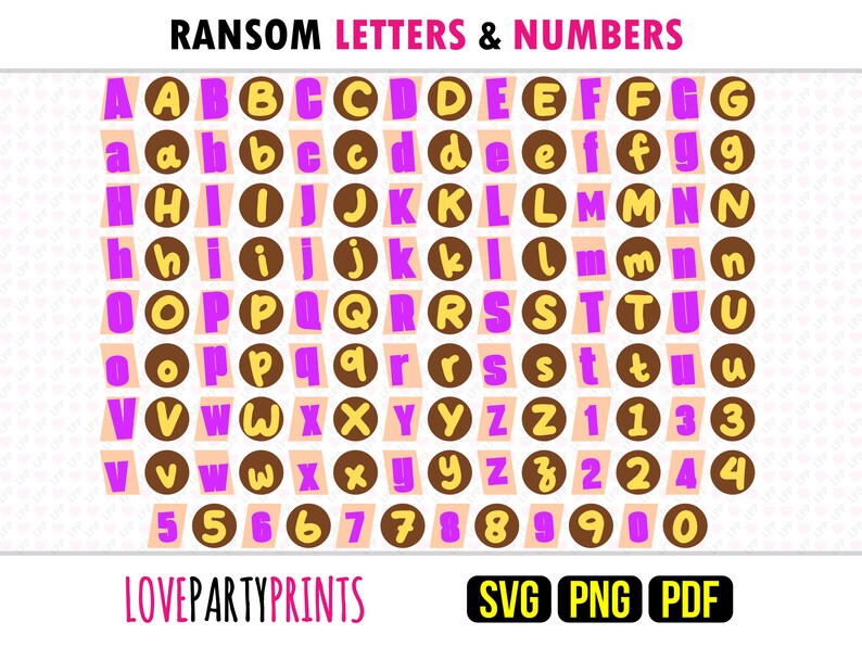 Ransom Letters Numbers Font SVG PNG Pdf, 14 Magazine Fonts BUNDLE, 868 ...