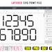 Digital Numbers SVG, DXF, PNG, Pdf, Digital Numbers Clipart, Digital ...