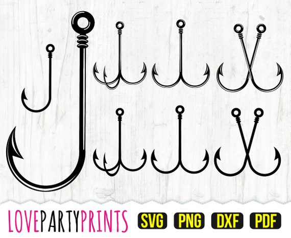 Fishing Hooks SVG DXF PNG Pdf Fish Hook Svg Fishing Hook | Etsy