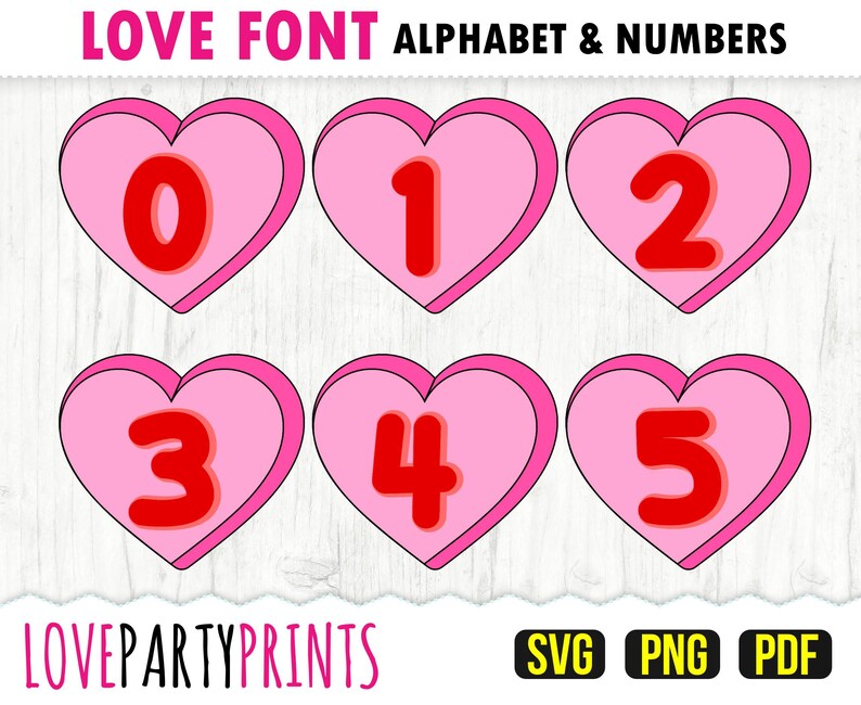 LOVE FONT SVG Png and Pdf Files 300dpi High Quality - Etsy