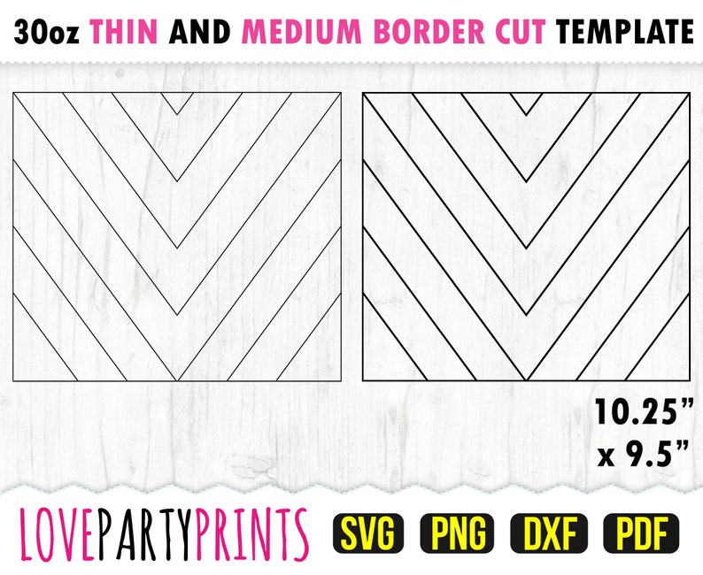V Split Template SVG DXF PNG Pdf 30 Oz Skinny Template 30 - Etsy