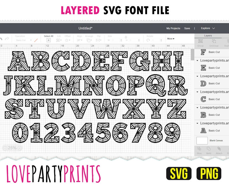 SPIDER WEB Alphabet and Numbers SVG and Png, Halloween Banner, Birthday ...