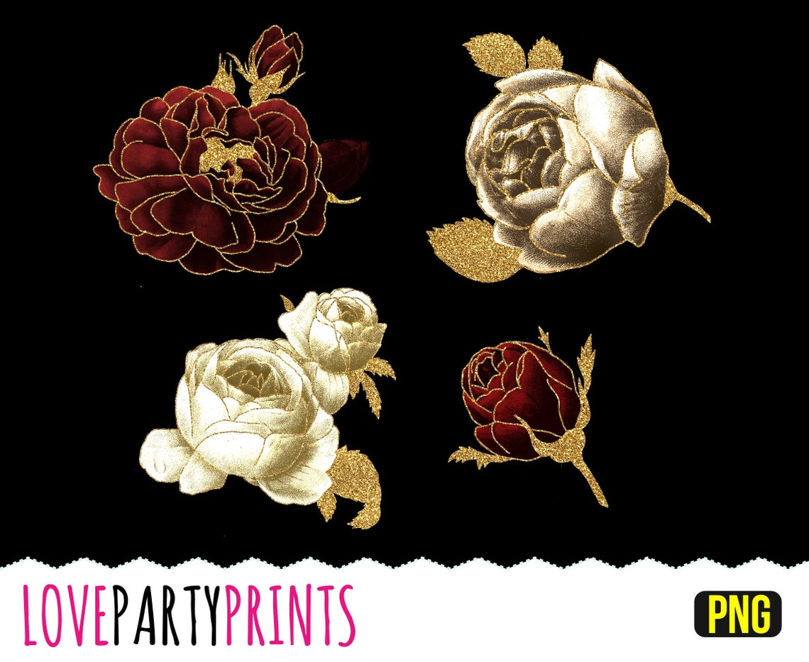 Sunflower Roses Clipart PNG Format Glitter Sunflower - Etsy UK