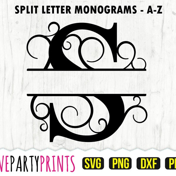 Swirls Monogram - Etsy