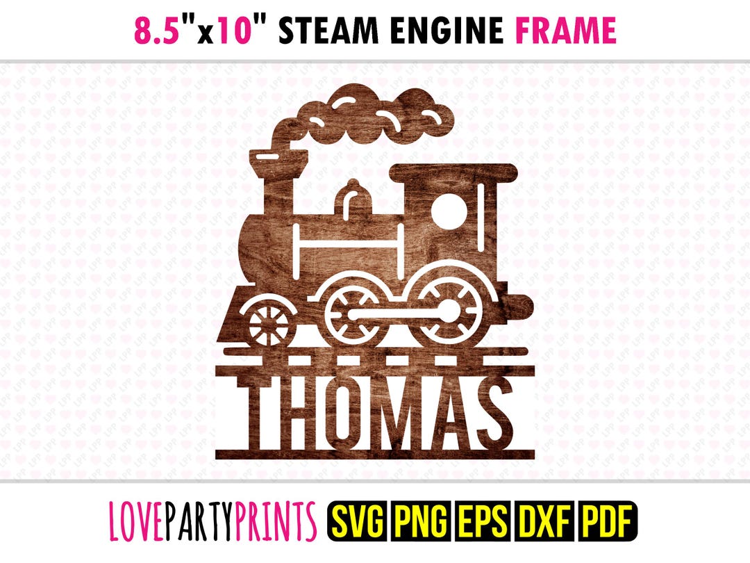 Steam Engine Name Sign SVG | Personalised Train Wall Art | Laser Cut ...