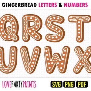 GINGERBREAD FONT SVG, Png and Pdf Files, 300dpi High Quality ...