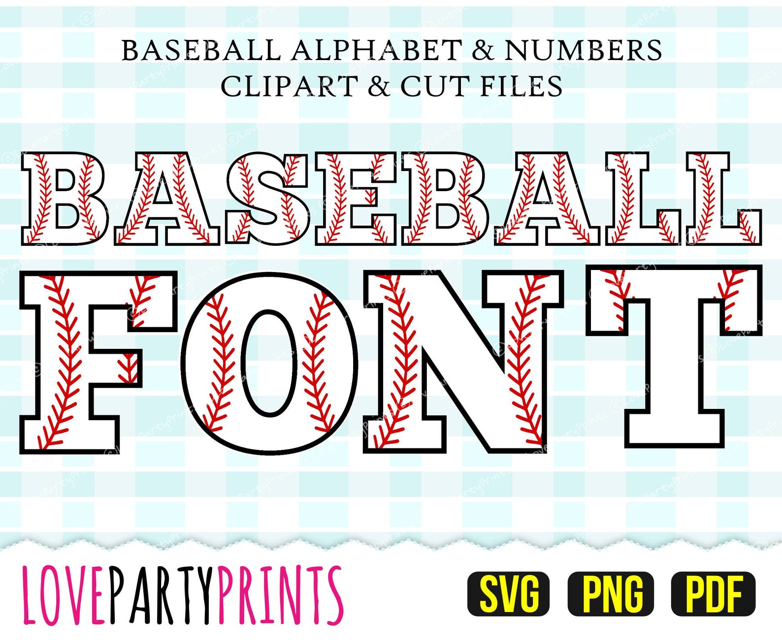 BASEBALL FONT Svg Pdf Png 300dpi High Quality Baseball - Etsy