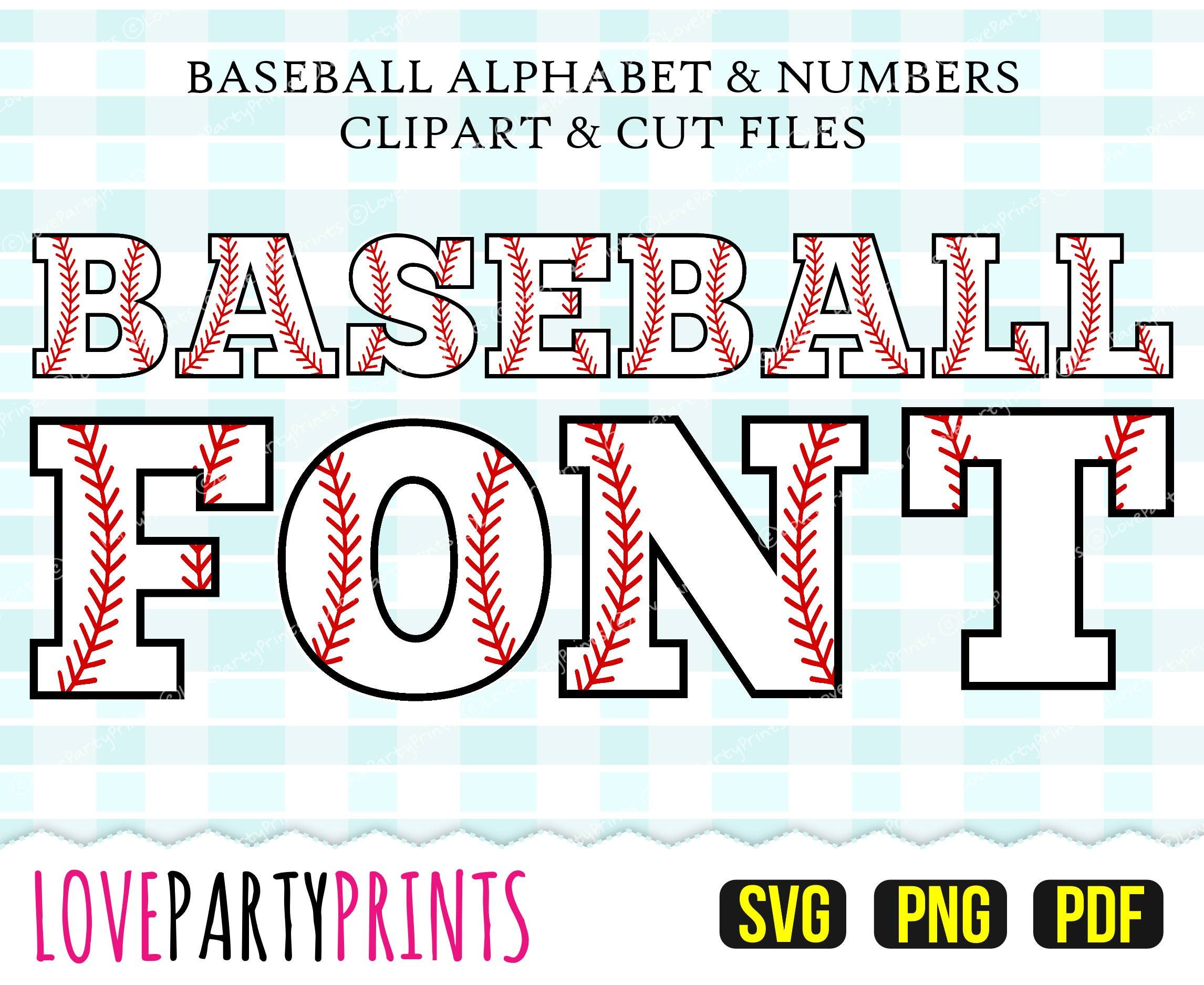 BASEBALL FONT Svg Pdf Png 300dpi High Quality Baseball - Etsy UK