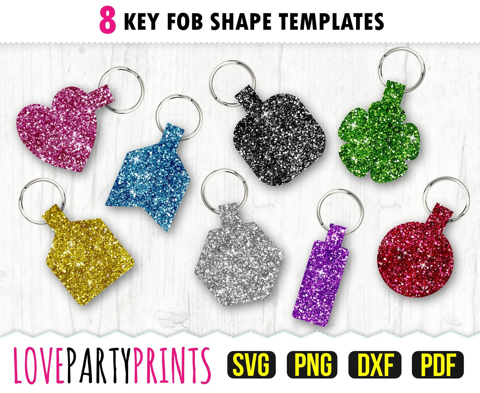 Key Fob Svg DXF PNG PDF Key Fob Template Svg Keychain Fob - Etsy